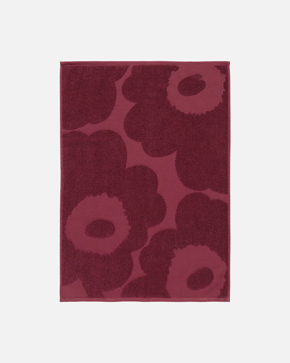 Unikko solid hand towel 50x70 cm burgundy — Studio Pazo