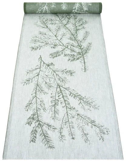 Teemu Järvi HAVU runner 46x150cm 4/white-green — Studio Pazo