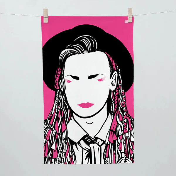 Rock Icon Tea Towel Boy George — Studio Pazo