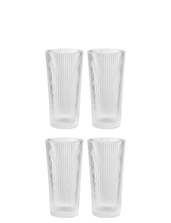 Pilastro long drinking glasses, set of 4 — Studio Pazo