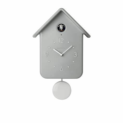 QQ CUCKOO CLOCK W/ PENDULUM - Light Grey — Studio Pazo